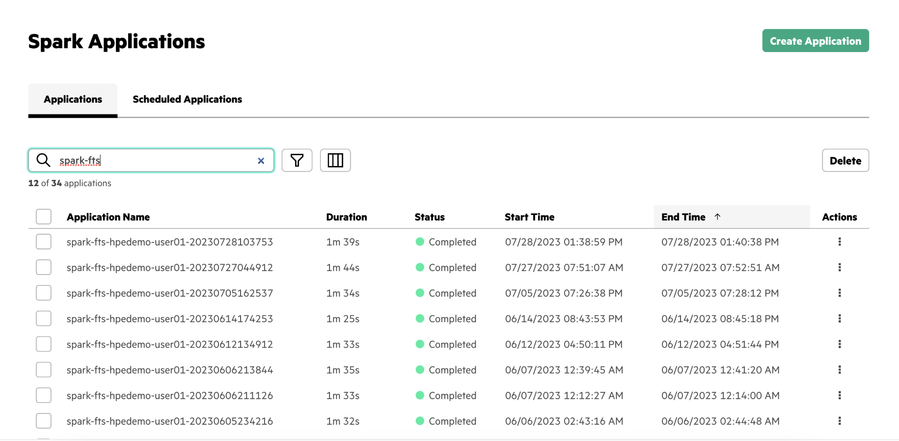 Submitting Spark Applications by Using DAGs