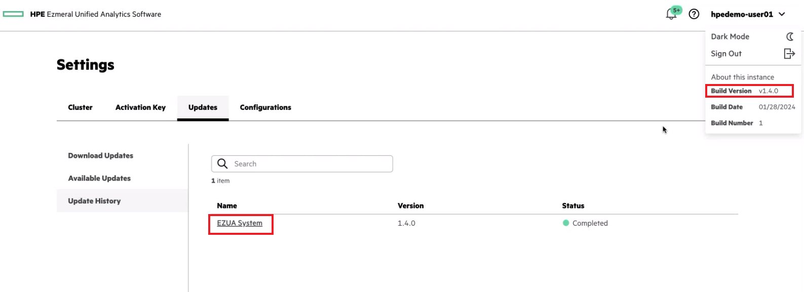 Upgrading HPE Ezmeral Unified Analytics Software